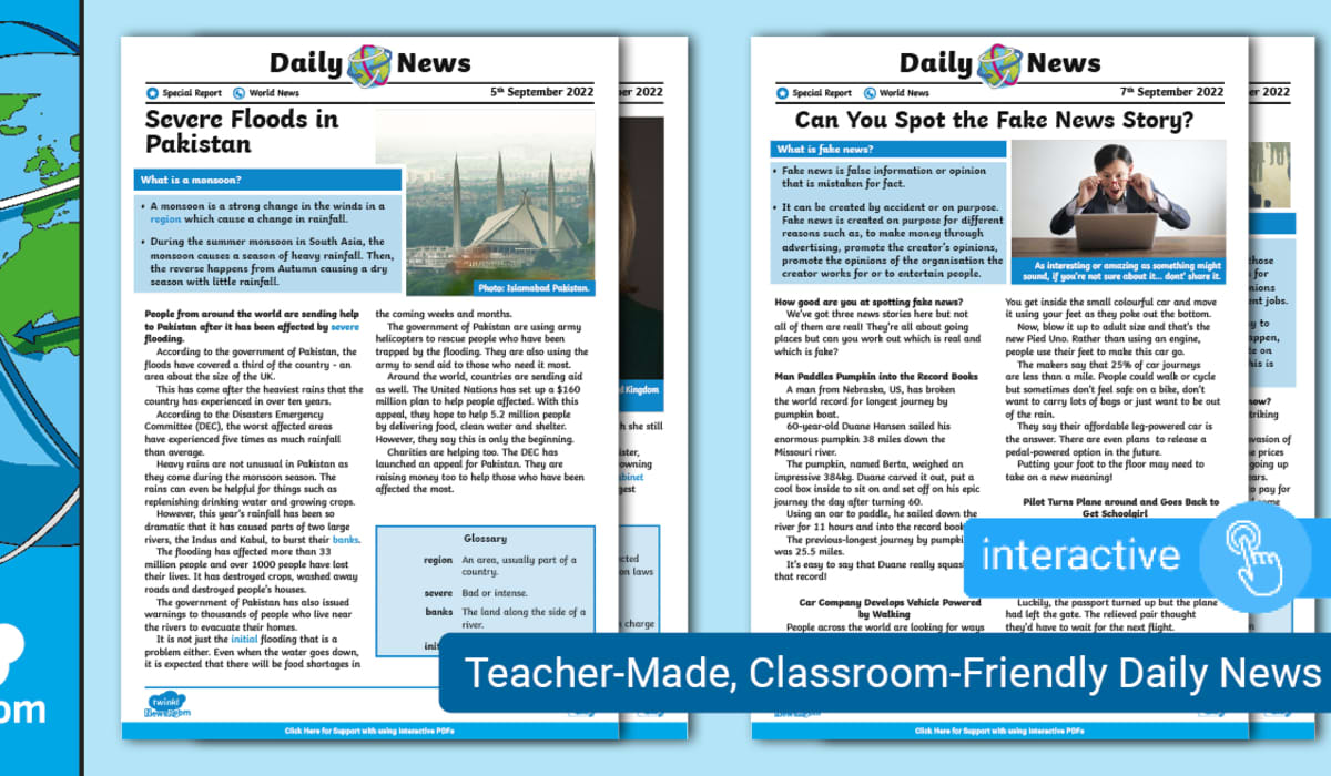 Weekly Comprehension Pack - 9th September 2022 - Twinkl NewsRoom