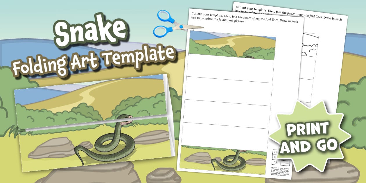 * NEW * Snake Folding Art Template | Twinkl Australia