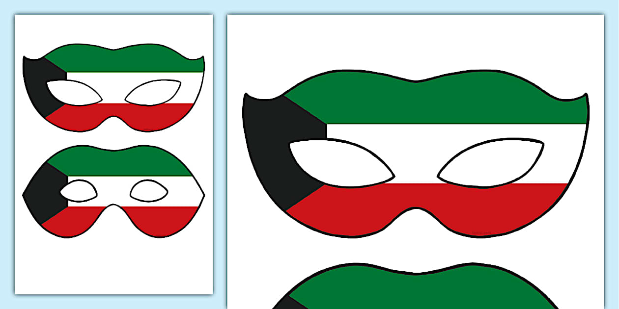 Kuwait National Day - Masks for Kids (Teacher-Made) - Twinkl