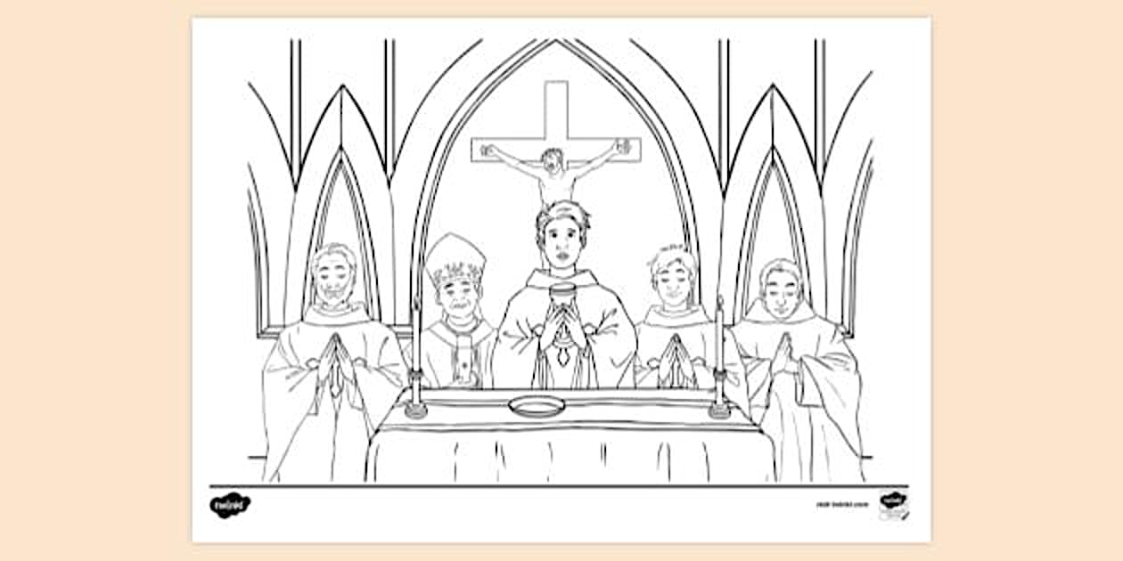 Ilustração de Corpus Christi para colorir (teacher made)