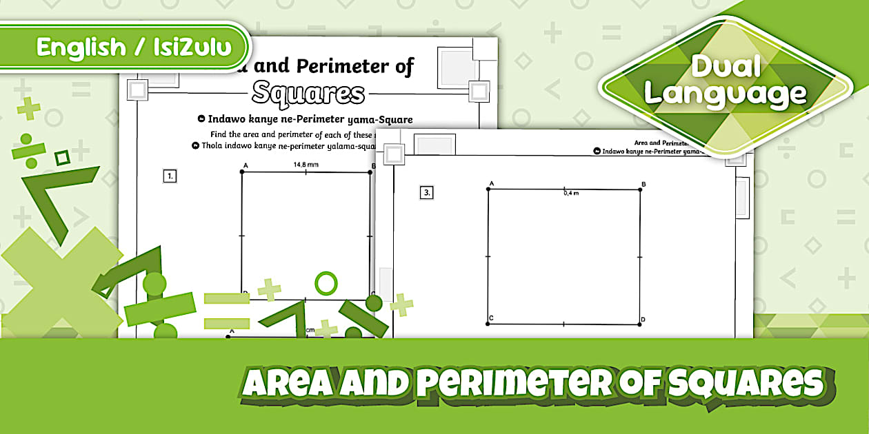 Area and Perimeter of Squares Activity Sheet
