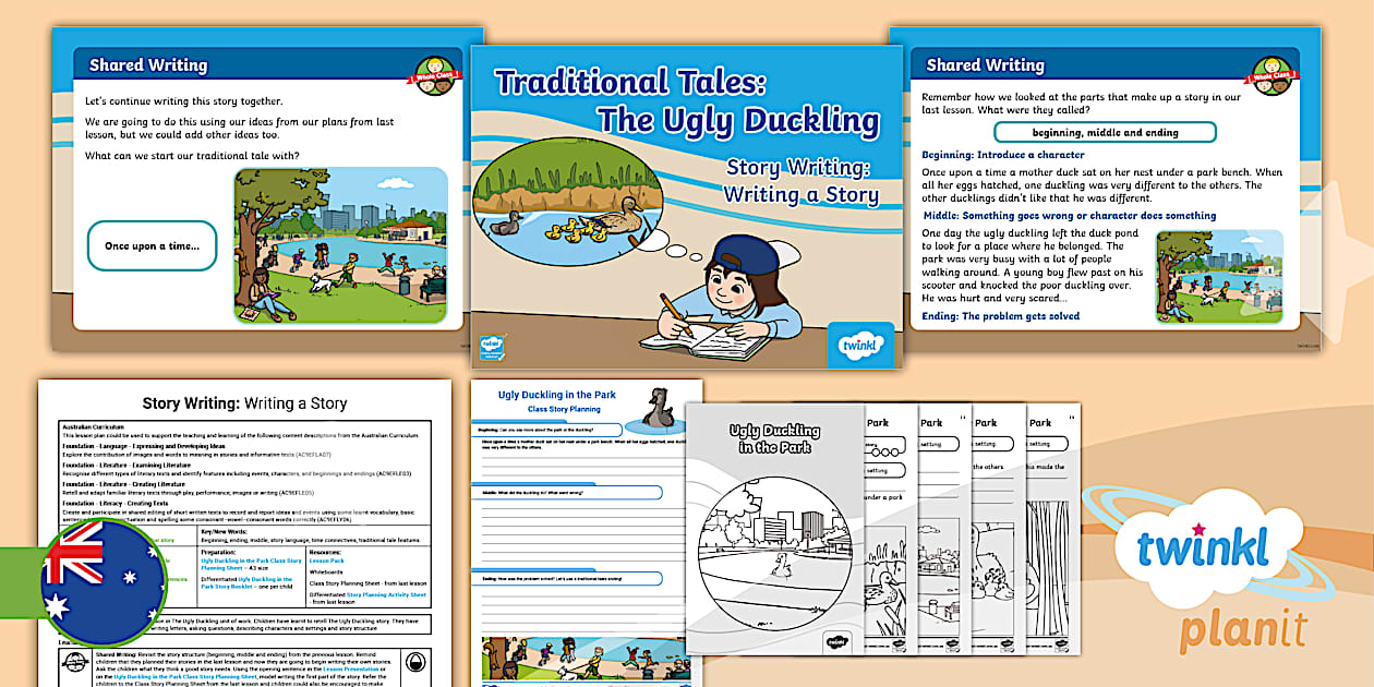 Foundation Writing The Ugly Duckling Story Writing Lesson 4