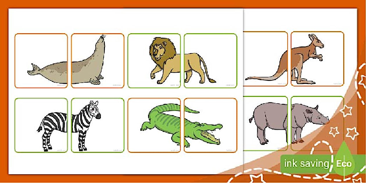 Zoo Animals Matching Puzzle Game | Parent Home Teaching