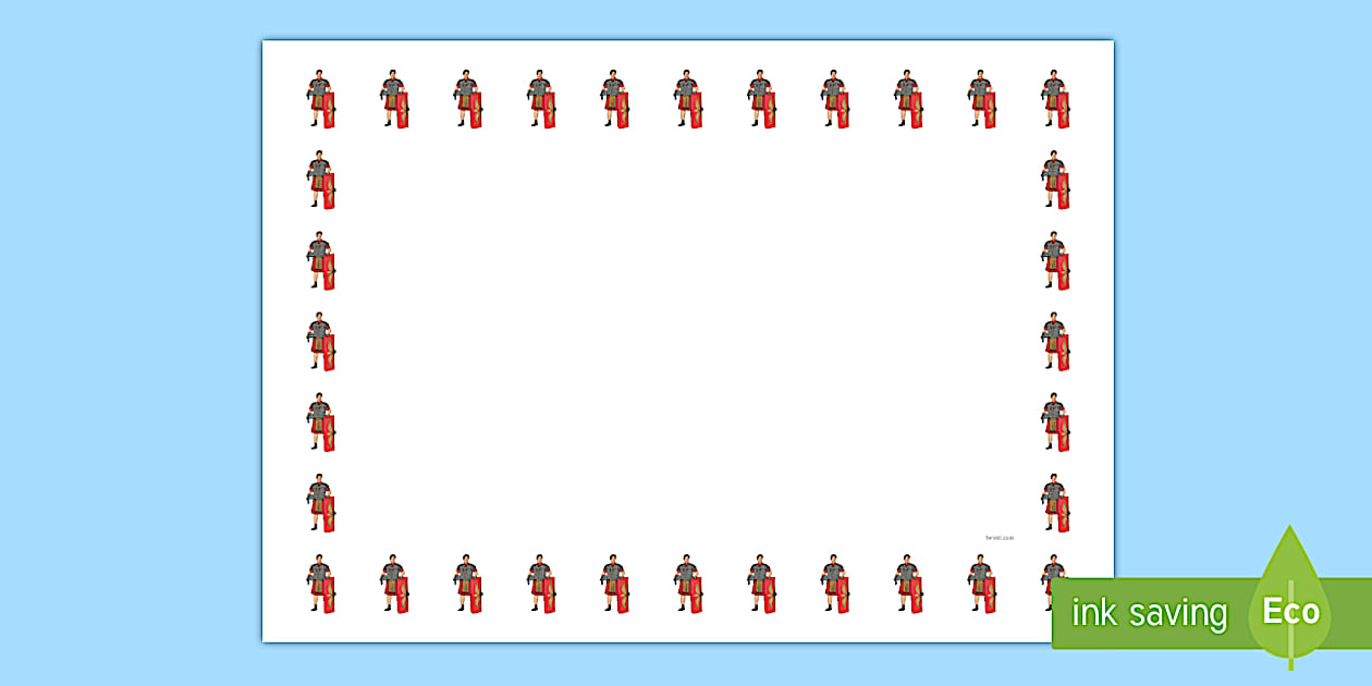 Roman Soldiers Themed Page Borders - Ancient Romans Full Page Borders