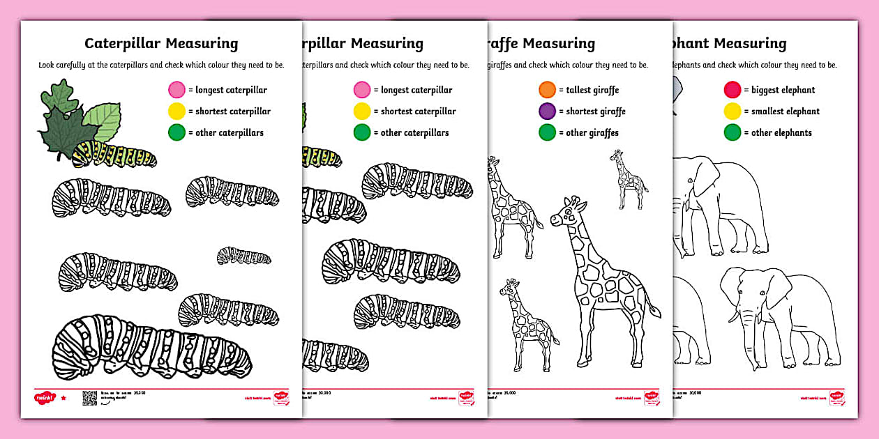 Color by Size Worksheet / Worksheet Pack, worksheet - Twinkl