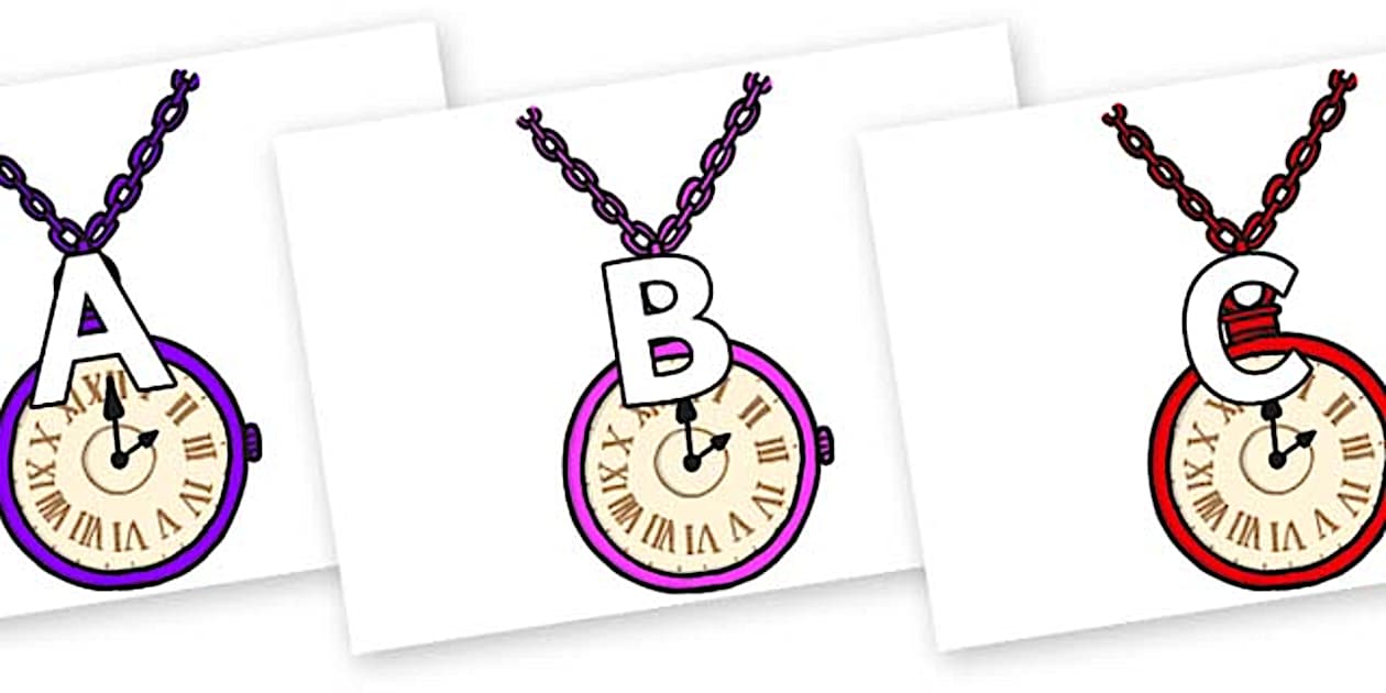 A-Z Alphabet on Pocket Watches (Teacher-Made) - Twinkl