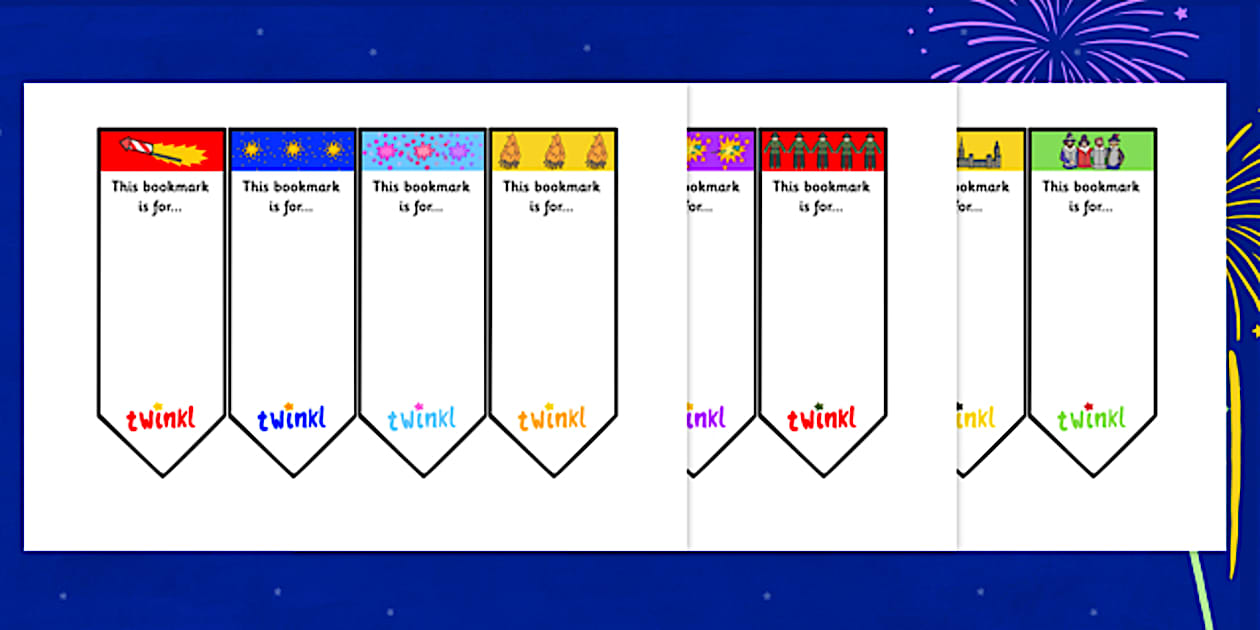 Bonfire Night Bookmarks