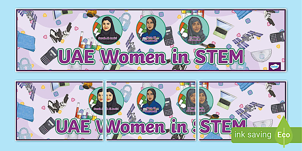 UAE Women in STEM - Display Banner (teacher made) - Twinkl