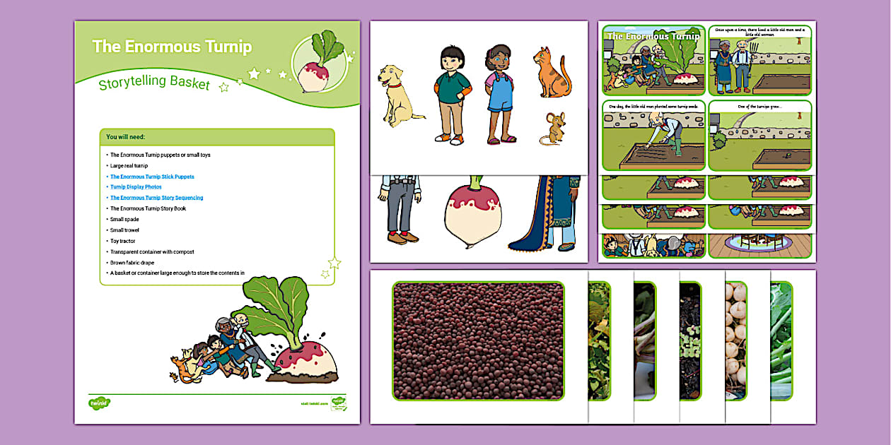 The Enormous Turnip Storytelling Basket (teacher made)