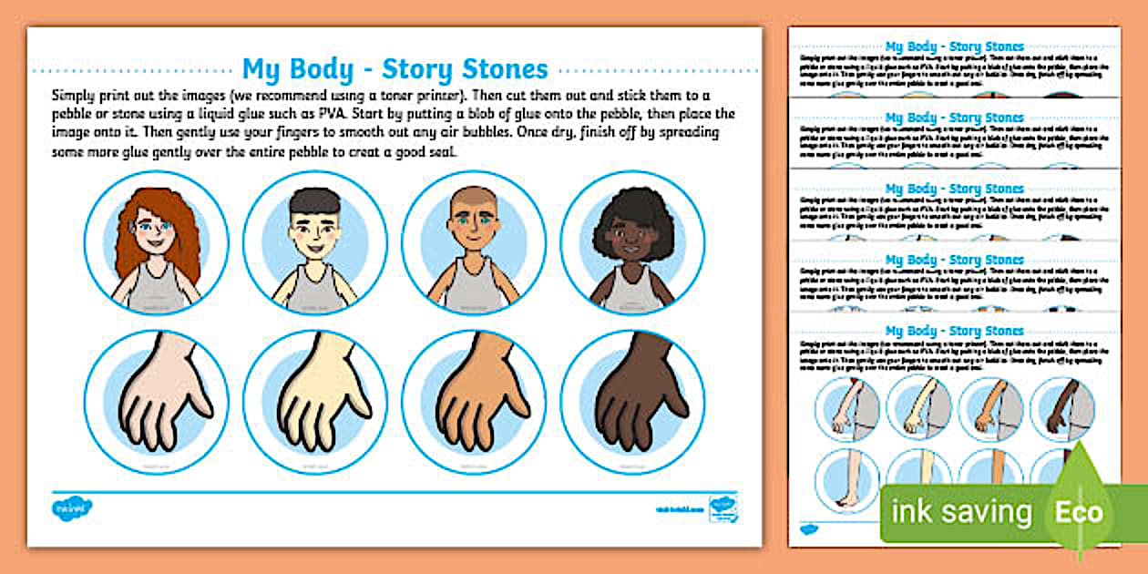 All about Me My Body Story Stone Image Cut-Outs - story stone