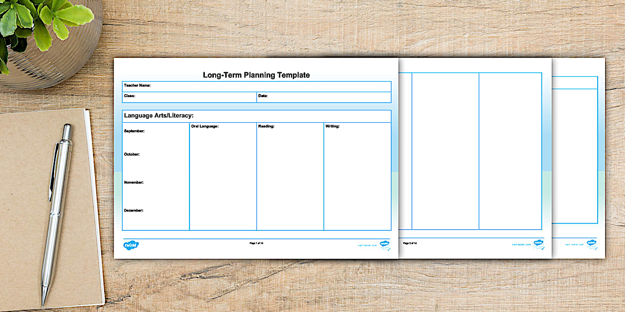 Canadian Editable Long-Term Planning Template - Twinkl