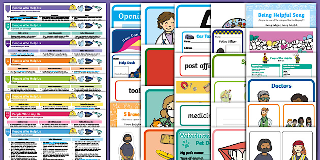 Kindergarten People Who Help Us Activity Planning and Continuous Provision