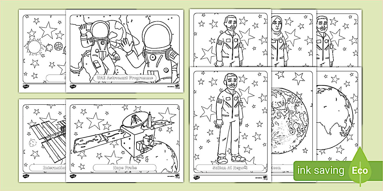 UAE Astronaut Programme - Colouring Sheets (teacher made)