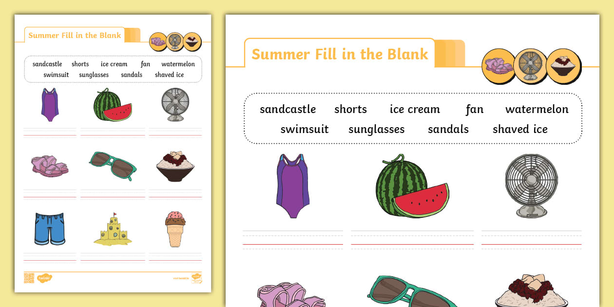 05 Teacher I Am Done ⅼ Summer Fill in the Blank Labeling Activity