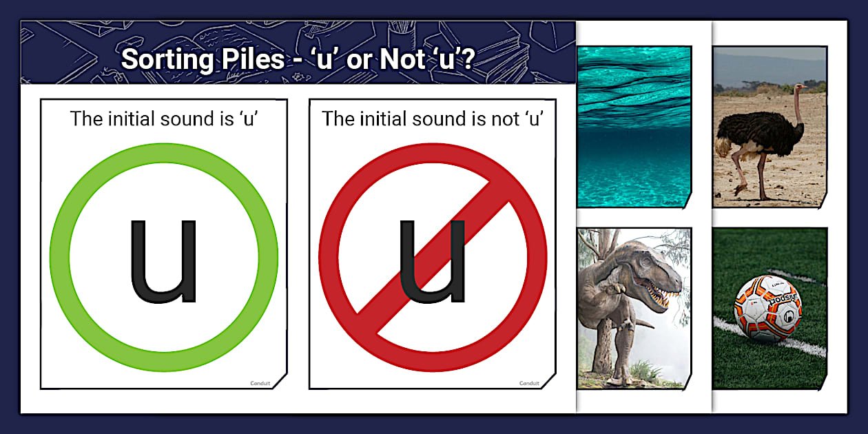 Reinforcing Sounds: 'u' Initial Letter Sorting Activity