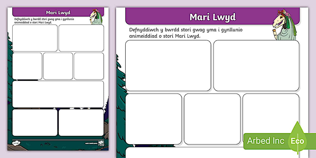 Mari Lwyd: Bwrdd Stori Gwag (Hecho por educadores) - Twinkl