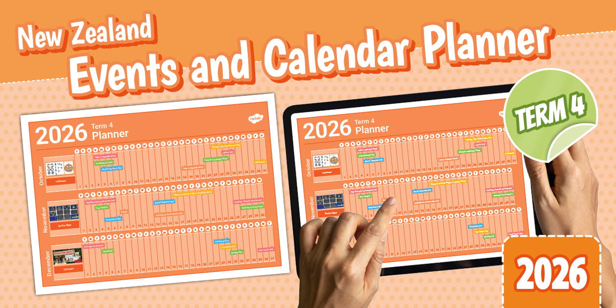 2025 New Zealand Term Four Events and Calendar Planner