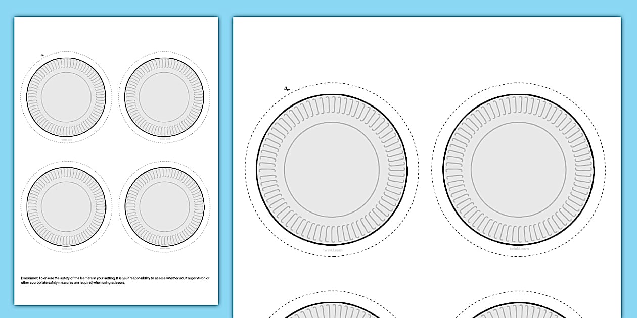 Small Paper Plates Cut-Out (teacher made) - Twinkl