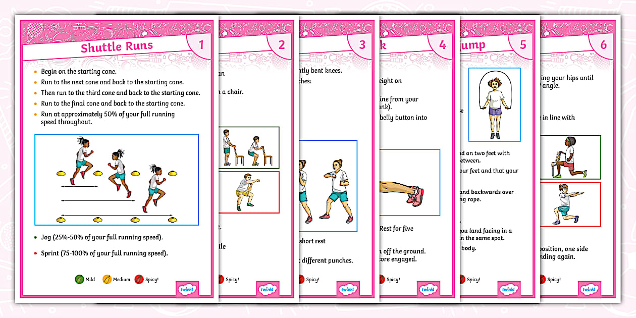 Grade 5 Physical Education Circuit Training Station Cards