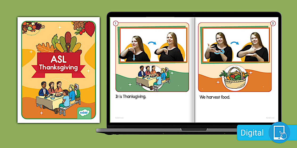 ASL Thanksgiving Emergent Reader eBook (teacher made)