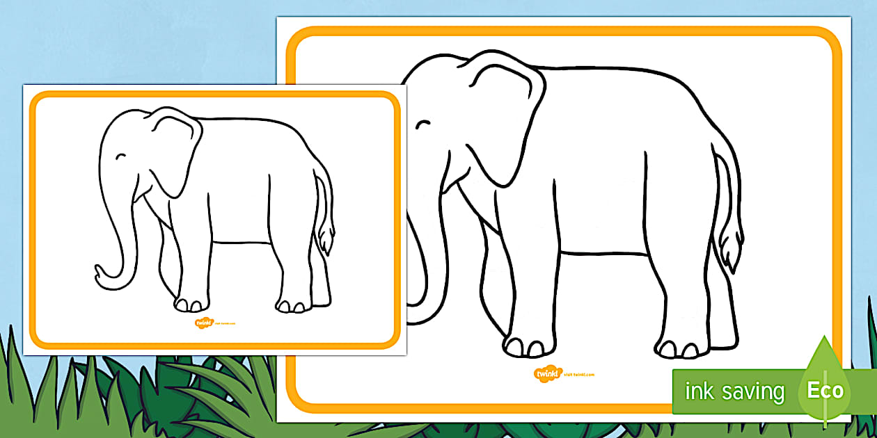 Elephant Large Display Poster (teacher made) - Twinkl