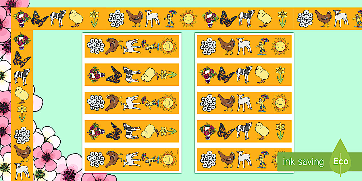 Spring Aistear Display Borders - Twinkl