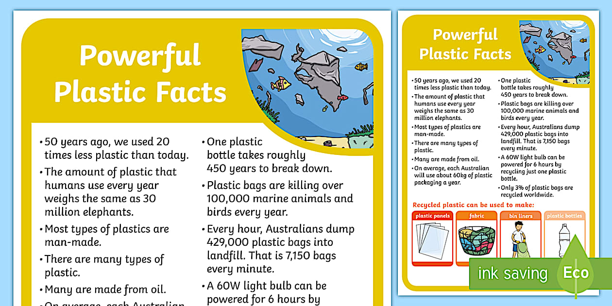 Powerful Plastic Fact Sheet (teacher made) - Twinkl