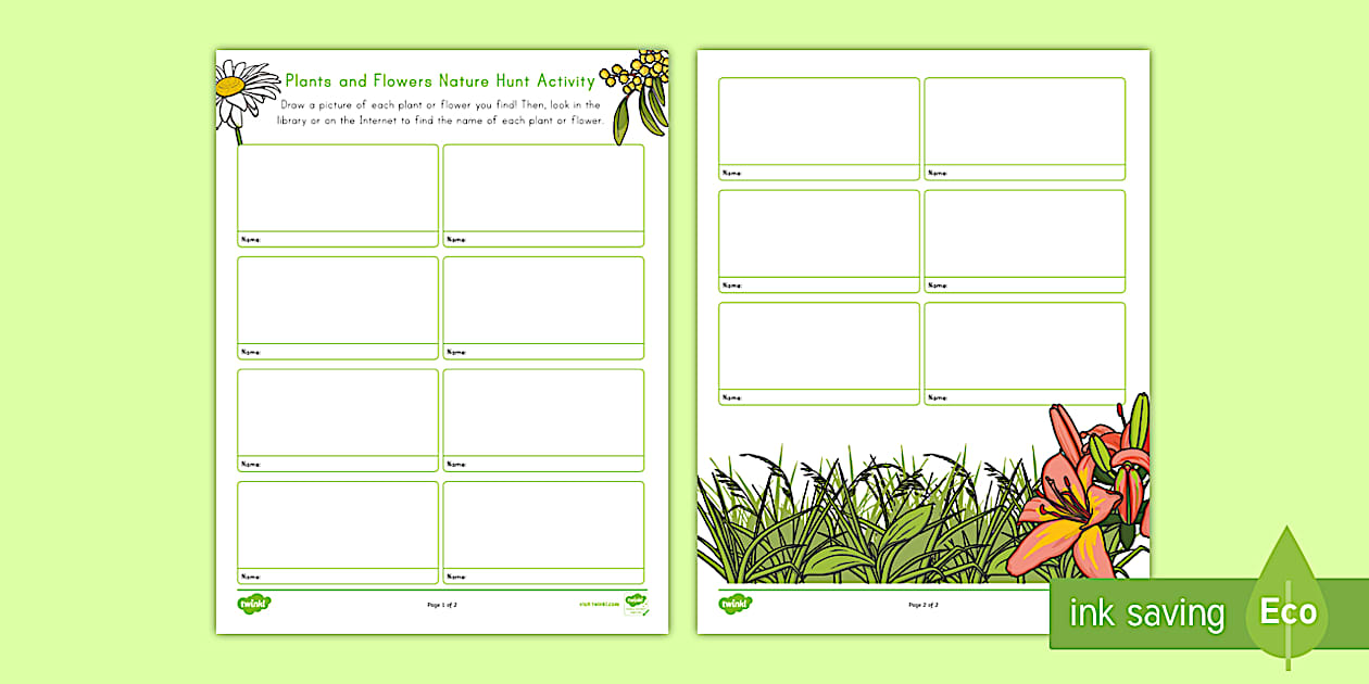 Nature Scavenger Hunt Printable Resource (teacher made)