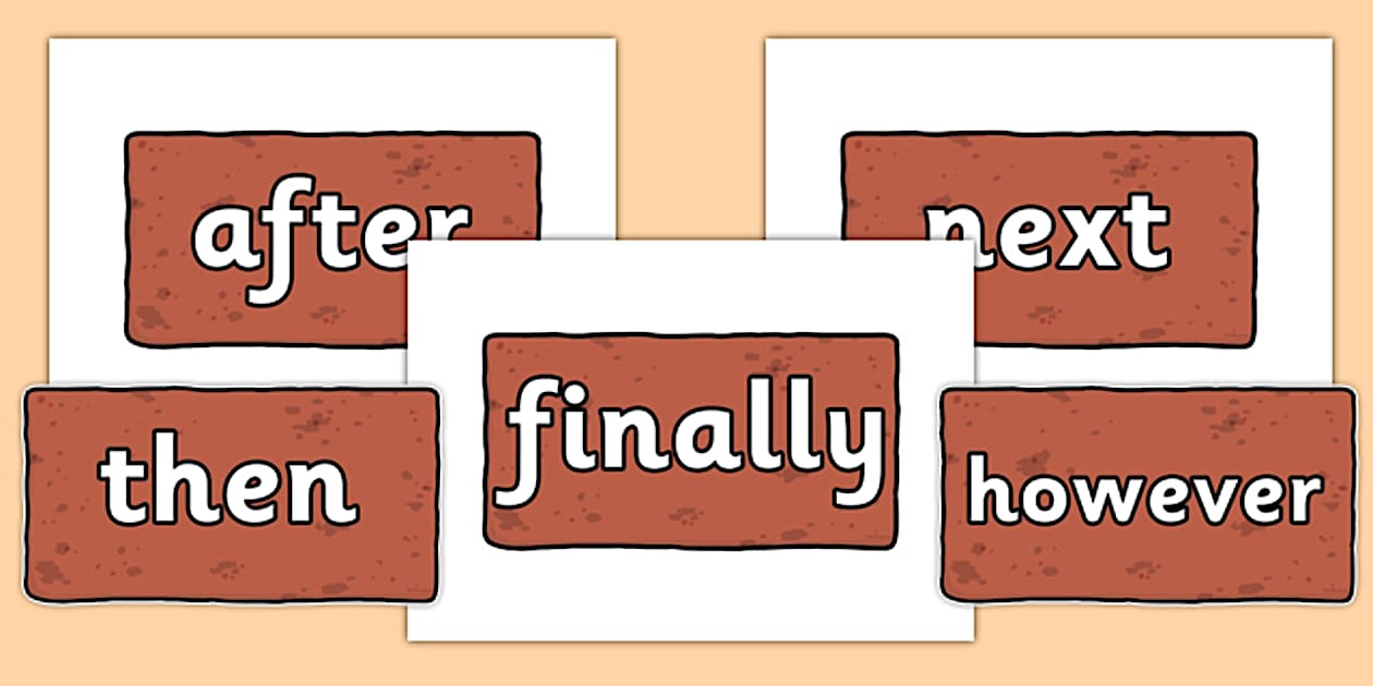 Conjunctions on Bricks (teacher made) - Twinkl