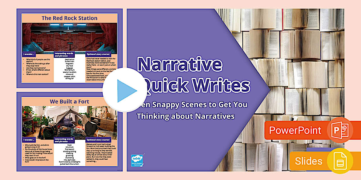 Year 7-8 Narrative Writing Quick Writes PowerPoint - Twinkl