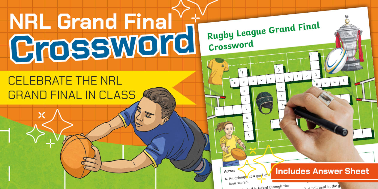 Rugby League Grand Final Crossword (teacher made) - Twinkl