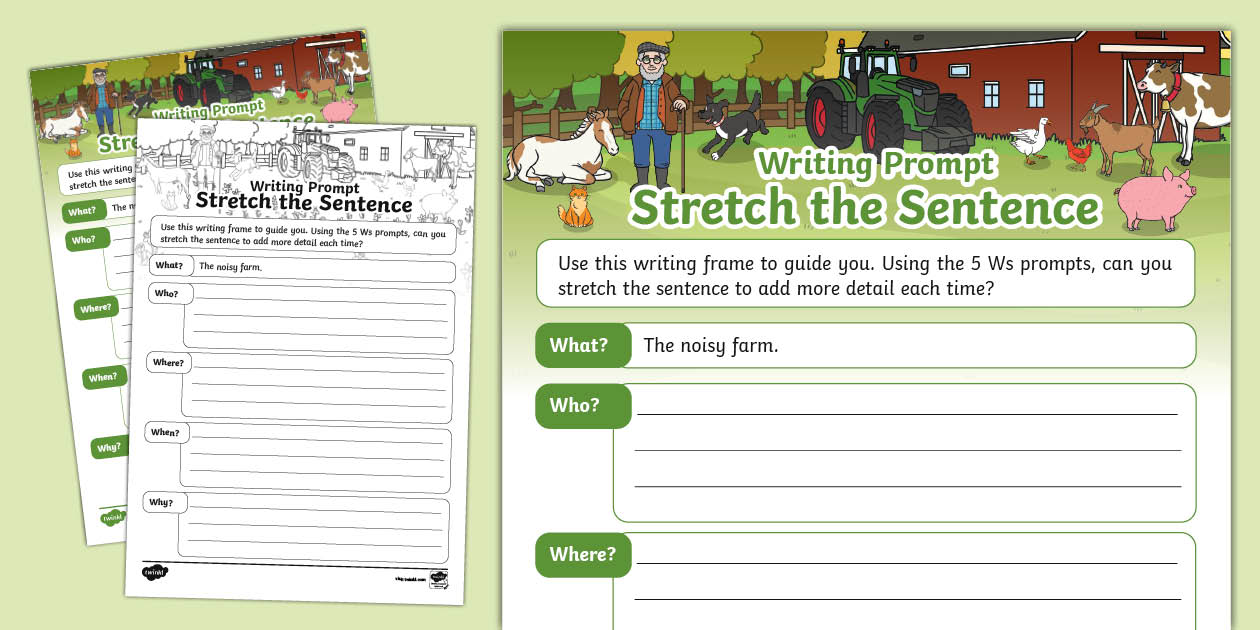 Writing Prompt: Stretch the Farm Sentence (Teacher-Made)