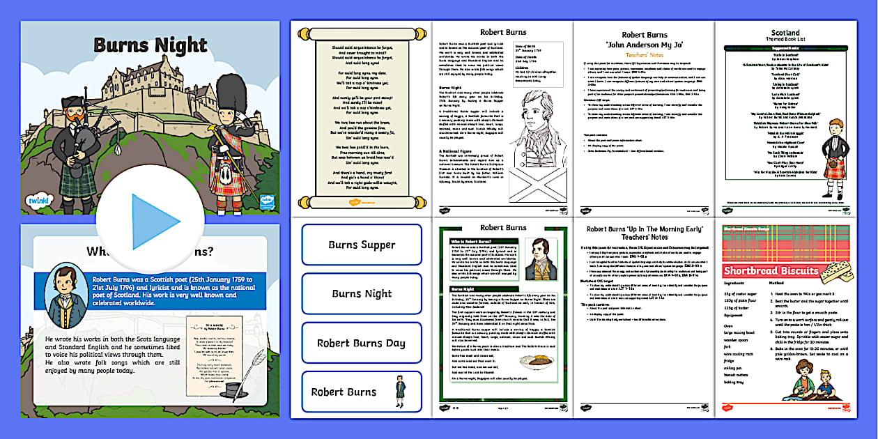 Robert Burns Resource Pack (Top 10) (Teacher-Made) - Twinkl