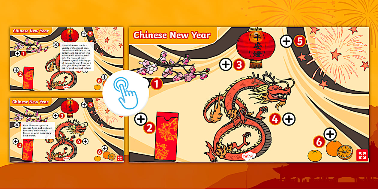 Chinese New Year Interactive Click and Learn Digital Picture