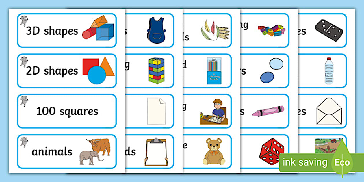 Cursive Elephant Themed Editable Classroom Resource Labels