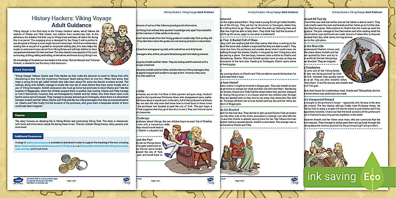 'History Hackers: Viking Voyage' Adult Guidance - Twinkl