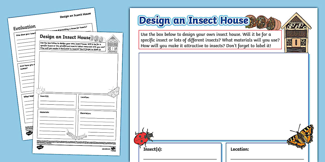 KS2 Design an Insect House (teacher made) - Twinkl