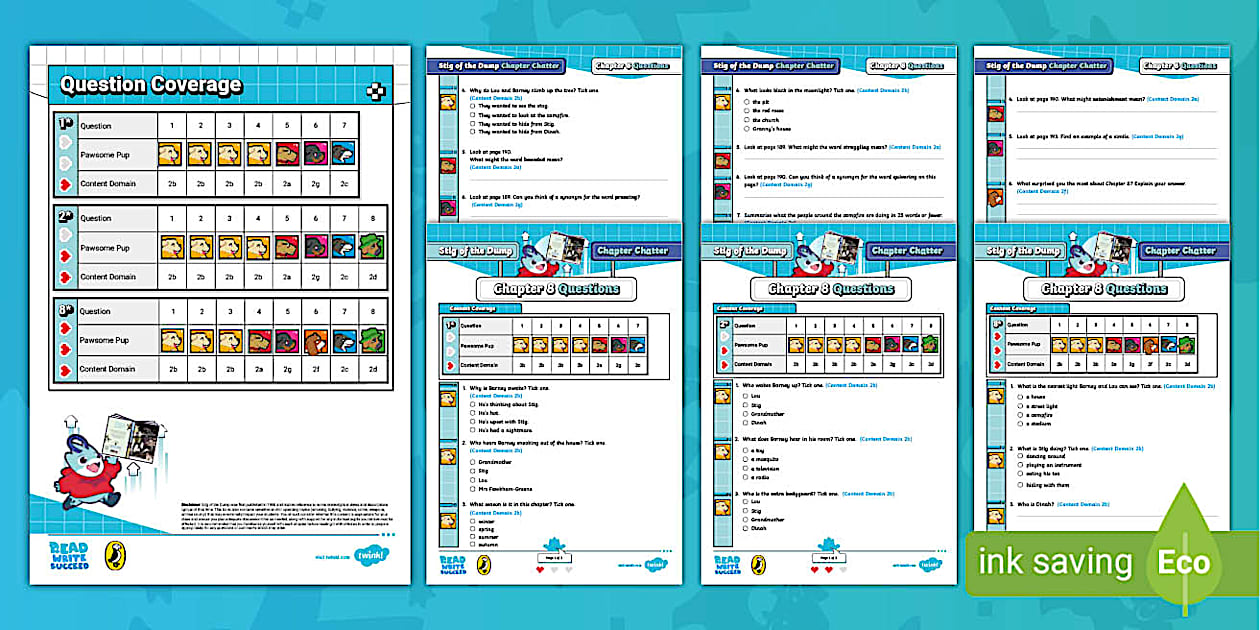 FREE! - Stig of the Dump Chapter Chatter Comprehension Pack: Chapter 8 ...