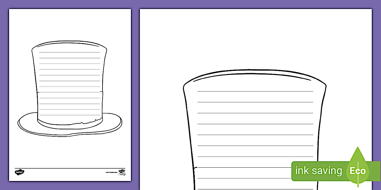 Abraham Lincoln Hat Writing Template