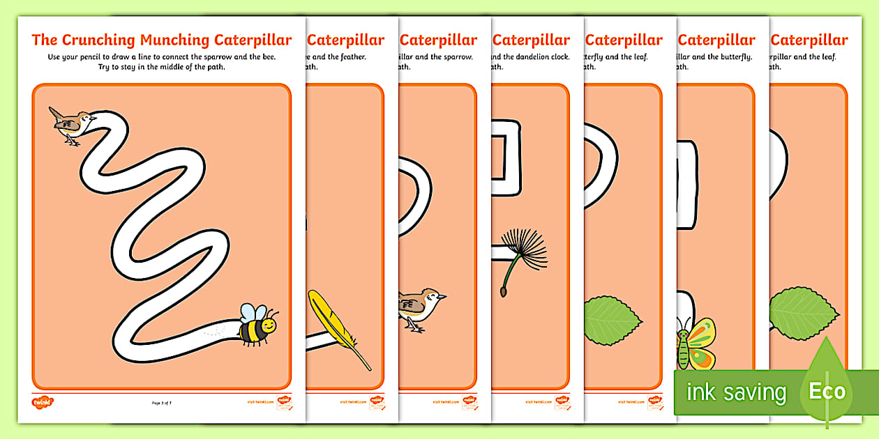 Pencil Control Path Worksheet / Worksheets to Support Teaching on The
