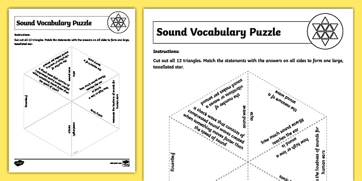 Sound Vocabulary Puzzle (teacher made) - Twinkl
