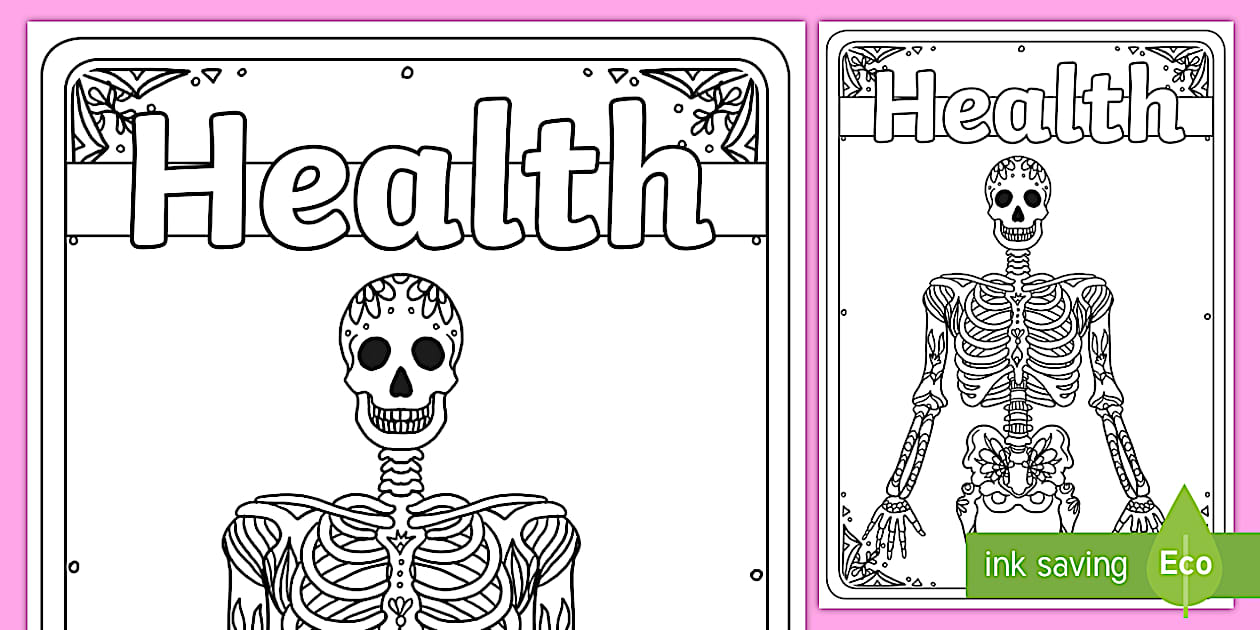 Editable Health Mindfulness Colouring Book Cover - Twinkl