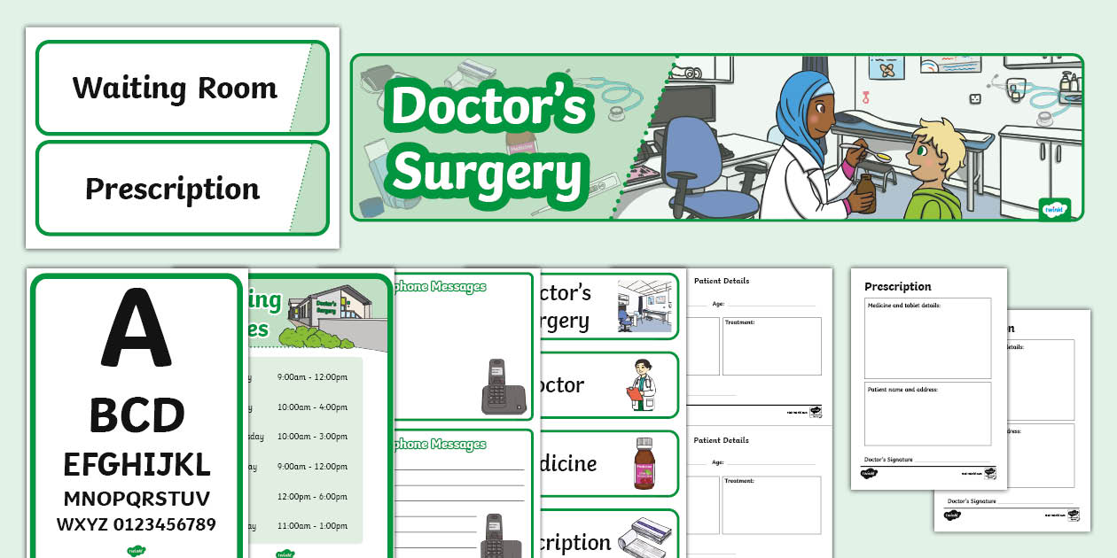 Doctor Role Play Printables I Twinkl Canada (teacher made)
