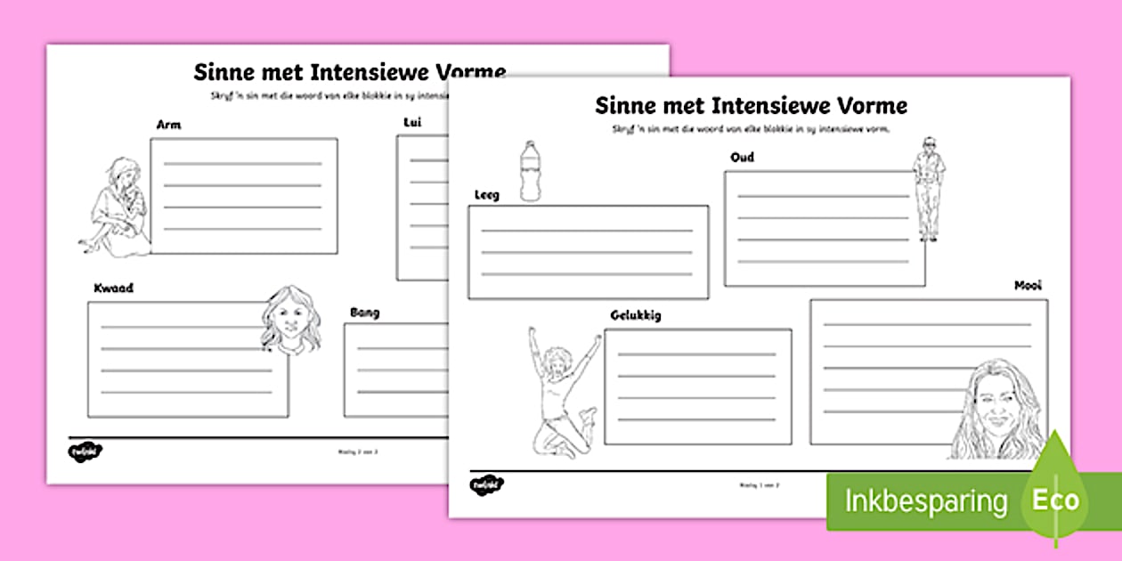 Sinne Met Intensiewe Vorme Aktiwiteit (teacher made)