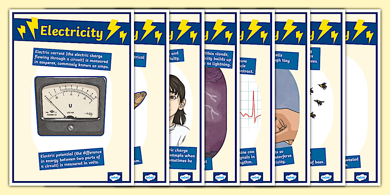 Electricity Facts Posters - Twinkl - KS2 (teacher made)