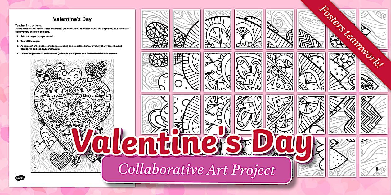 Valentine's Day Collaborative Art Project