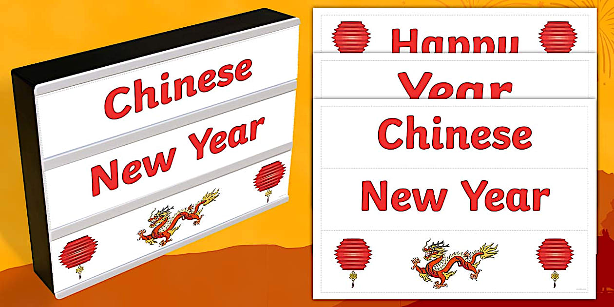 Chinese New Year Light Box Inserts