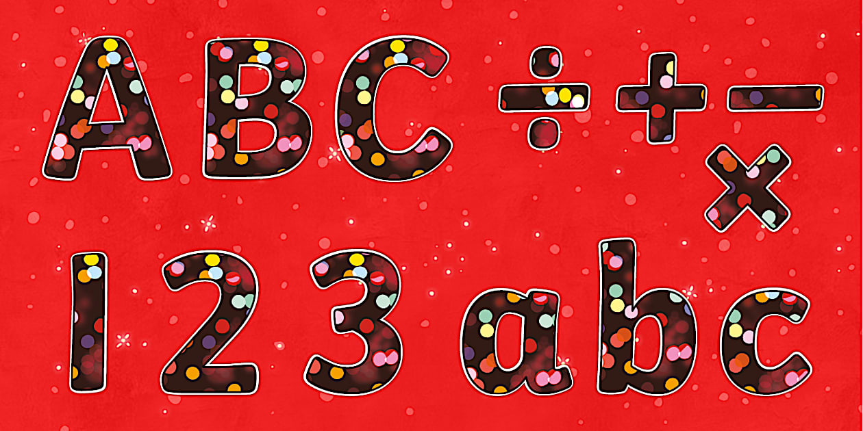 Christmas Light Letters Font | Display Lettering | Twinkl