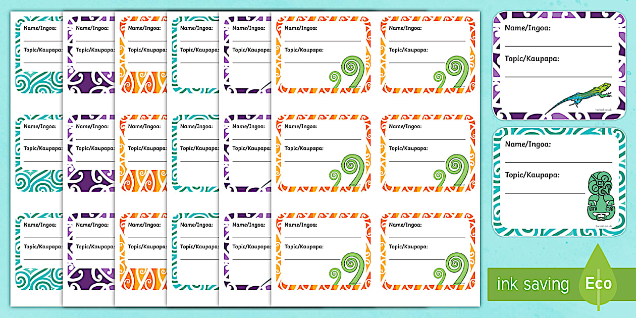 NZ Themed Book Labels English/Te Reo Māori - Twinkl