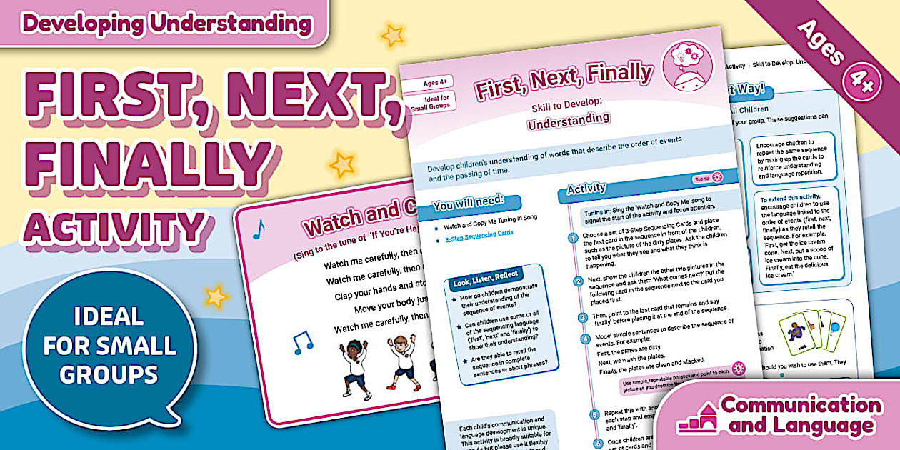 EYFS Communication and Language Activity: Sequencing Events